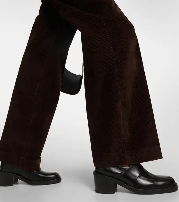FRAME Corduroy Straight-leg Trousers - Brown
