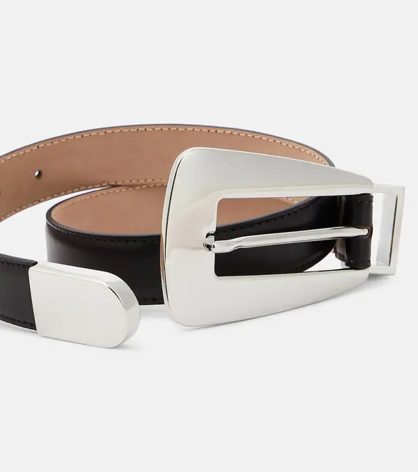 Khaite Lucca Leather Belt - Black