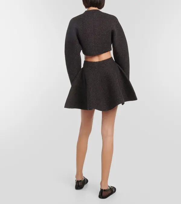 Alaïa Cropped Wool-blend Shrug