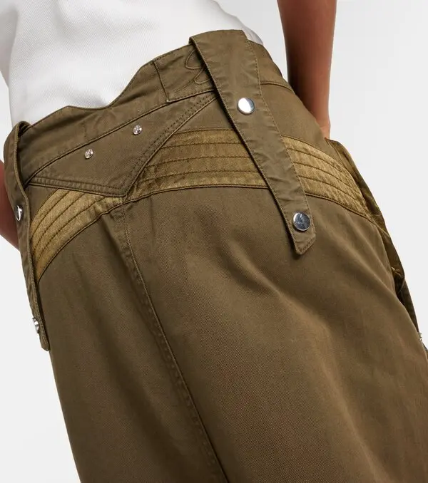 Blumarine Denim Cargo Maxi Skirt