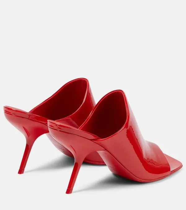 FERRAGAMO Era Patent Leather Mules - Red