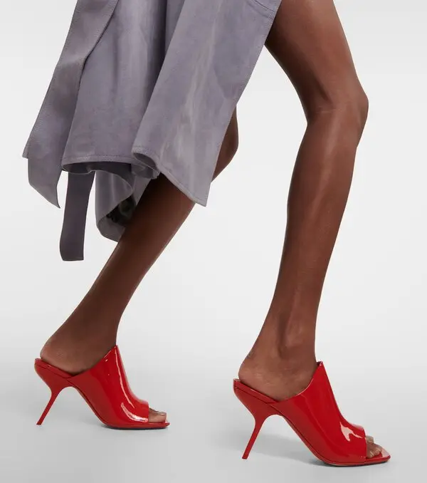 FERRAGAMO Era Patent Leather Mules - Red