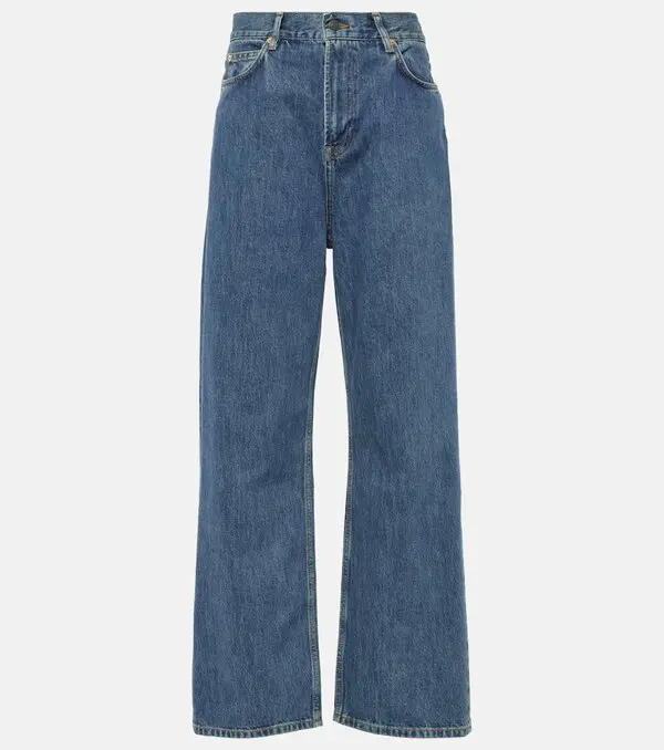 Wardrobe.NYC High-rise Straight Leg Jeans - Blue