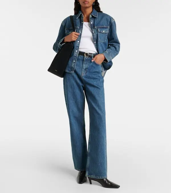 Wardrobe.NYC High-rise Straight Leg Jeans