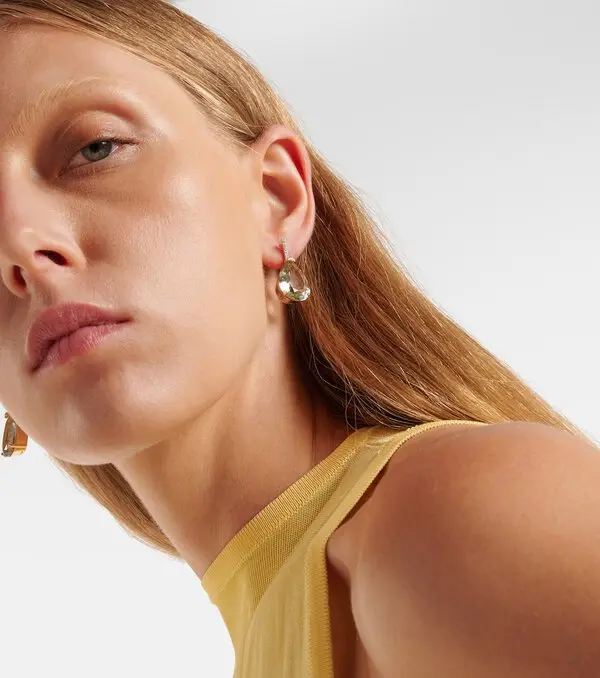 Mateo 14kt Yellow Gold Diamond And Amethyst Drop Earrings