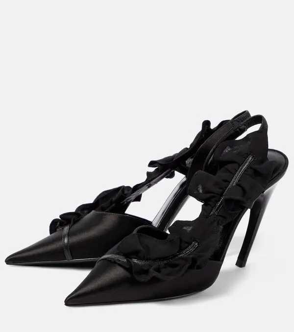 NENSI DOJAKA Ruffled Slingback Pumps