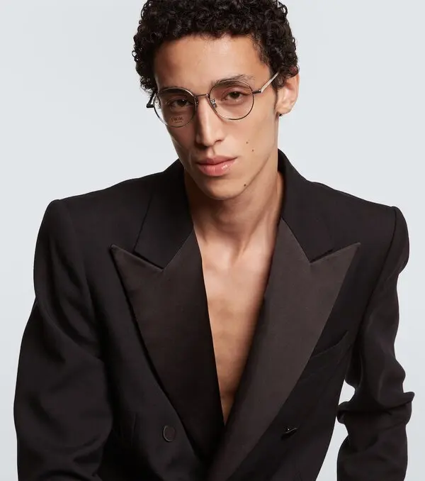 Dior Round Frame Titanium Glasses