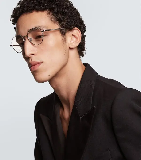 Dior Round Frame Titanium Glasses