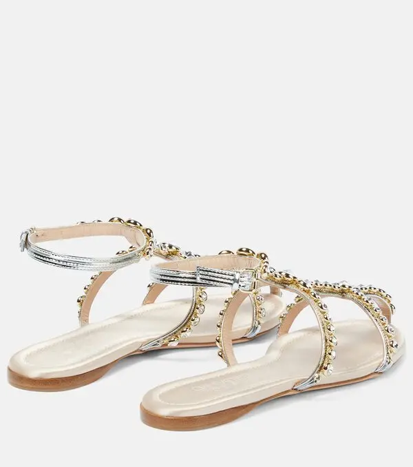 Giambattista Valli Maharani Embellished Leather Sandals