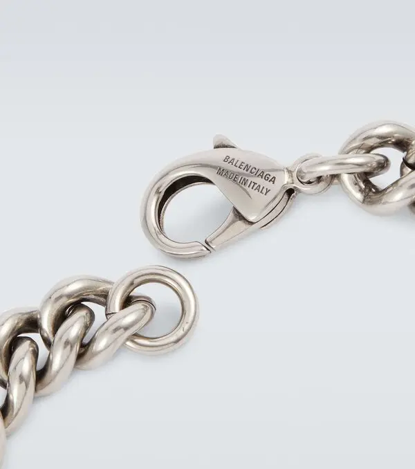 Balenciaga Bb Brass Link Bracelet