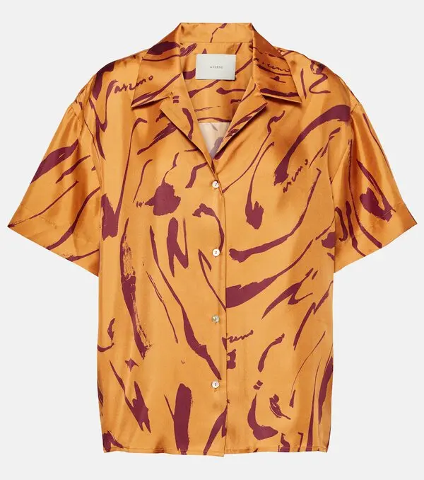 Asceno Prague Printed Silk Twill Shirt - Multicoloured