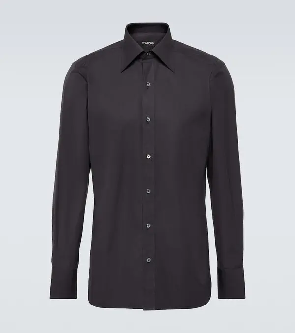 TOM FORD Cotton Poplin Tuxedo Shirt