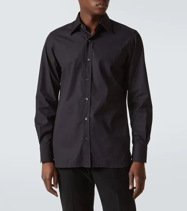 TOM FORD Cotton Poplin Tuxedo Shirt
