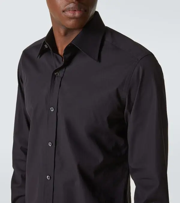 TOM FORD Cotton Poplin Tuxedo Shirt