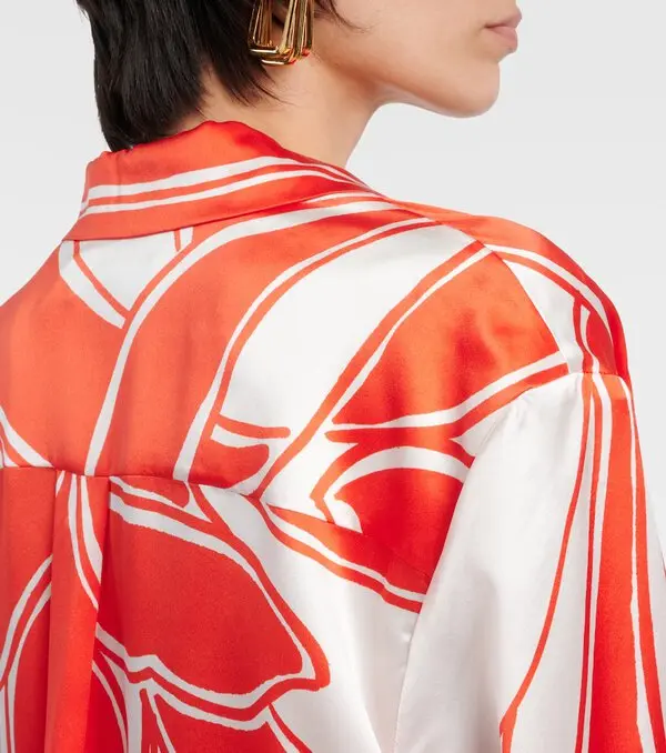 SIR. Ramona Printed Silk Satin Shirt