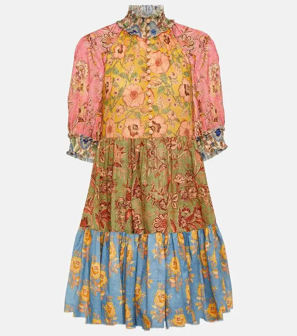 Zimmermann Junie Floral Cotton Minidress - Multicoloured