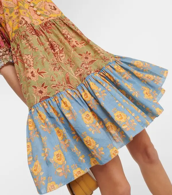 Zimmermann Junie Floral Cotton Mini Dress