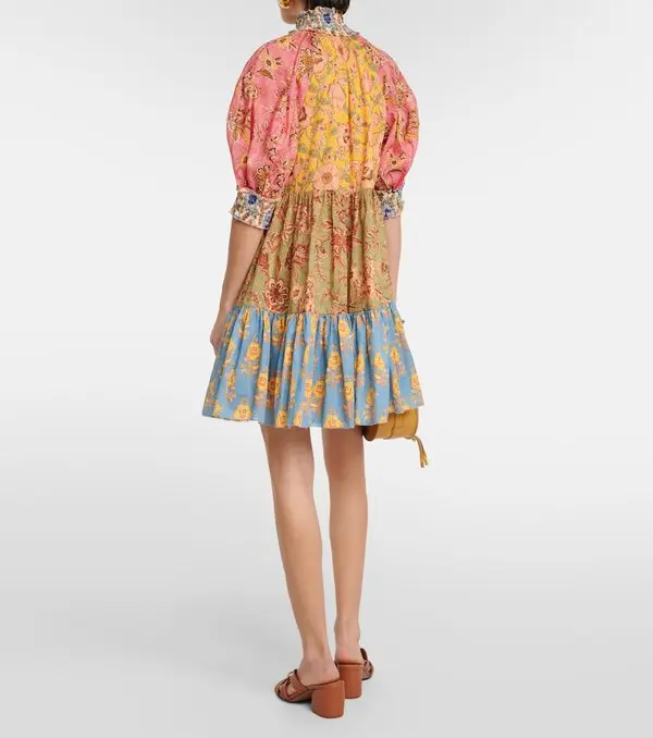 Zimmermann Junie Floral Cotton Mini Dress