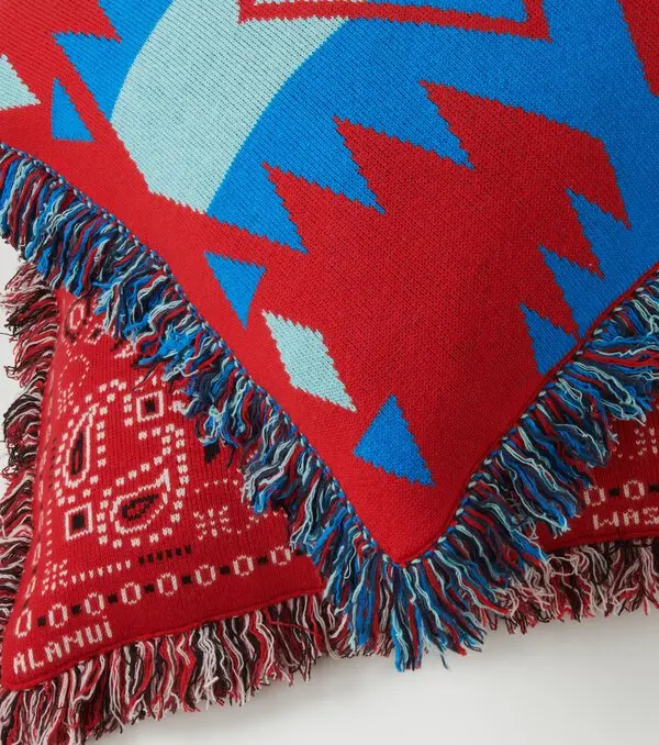 Alanui Icon Wool-blend Jacquard Cushion - Multicoloured