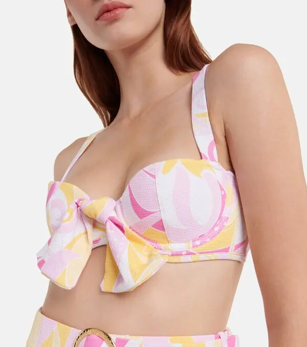 ALEXANDRA MIRO Clara Printed Bikini Top