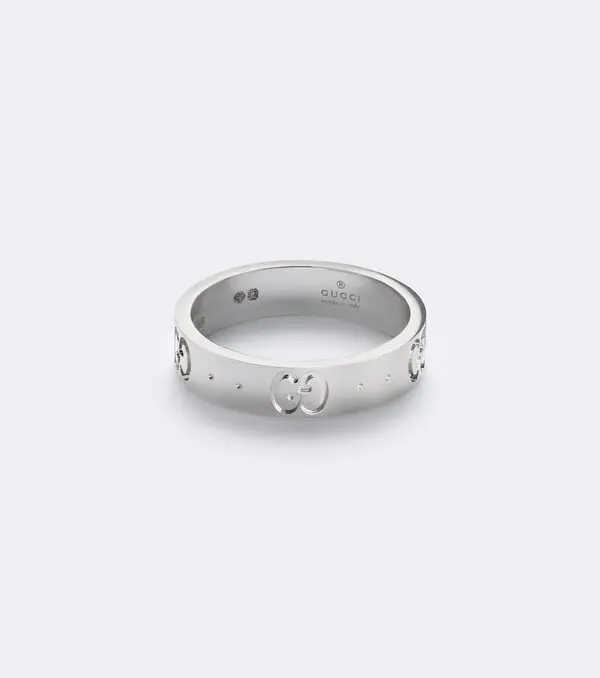 Gucci Icon 18kt White Gold Ring - Silver