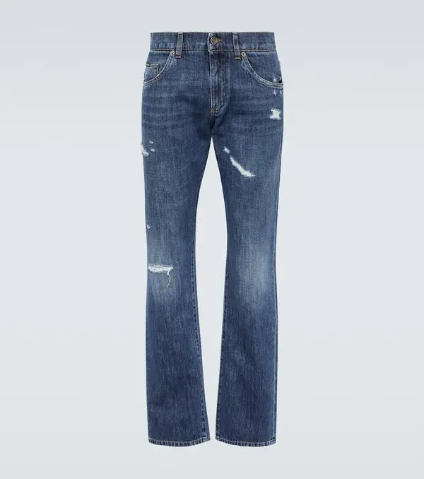 Dolce & Gabbana Distressed Straight Jeans