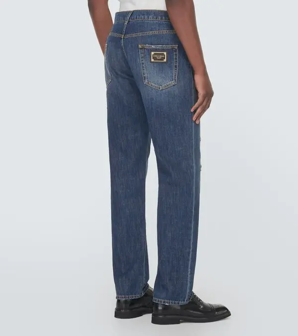 Dolce & Gabbana Distressed Straight Jeans