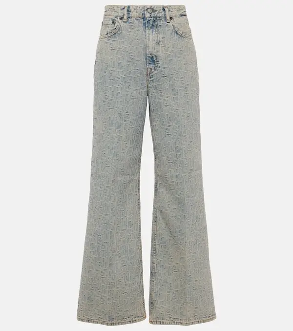 Acne Studios Monogram High-rise Wide-leg Jeans