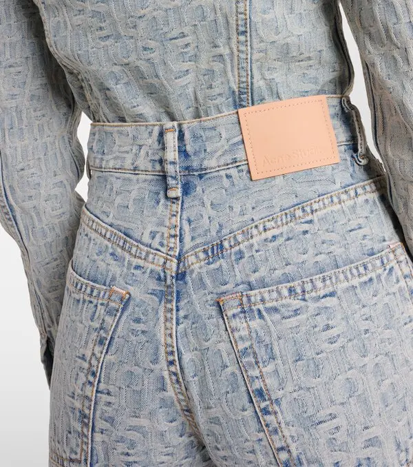 Acne Studios Monogram High-rise Wide-leg Jeans