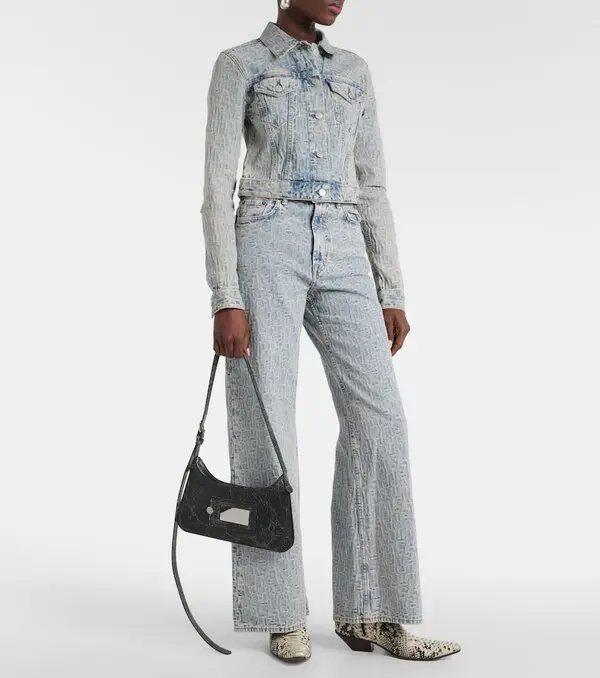 Acne Studios Monogram High-rise Wide-leg Jeans