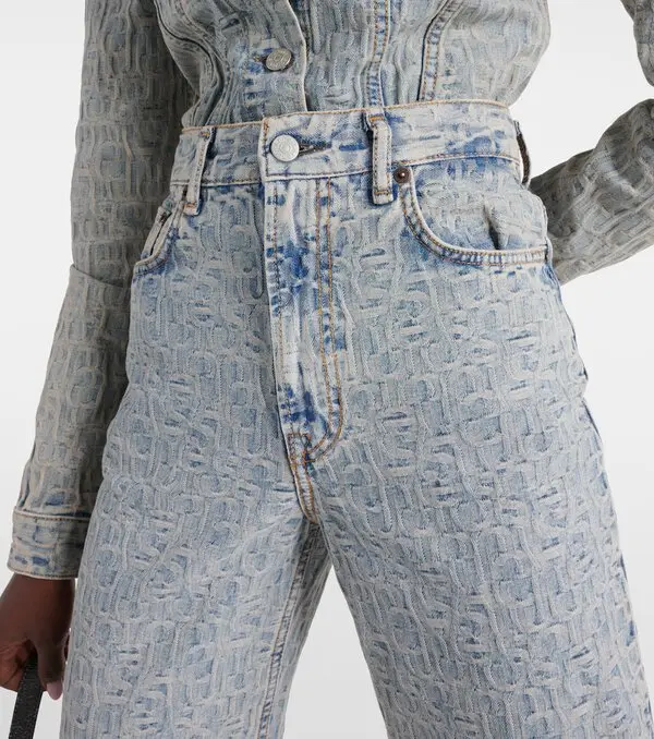 Acne Studios Monogram High-rise Wide-leg Jeans