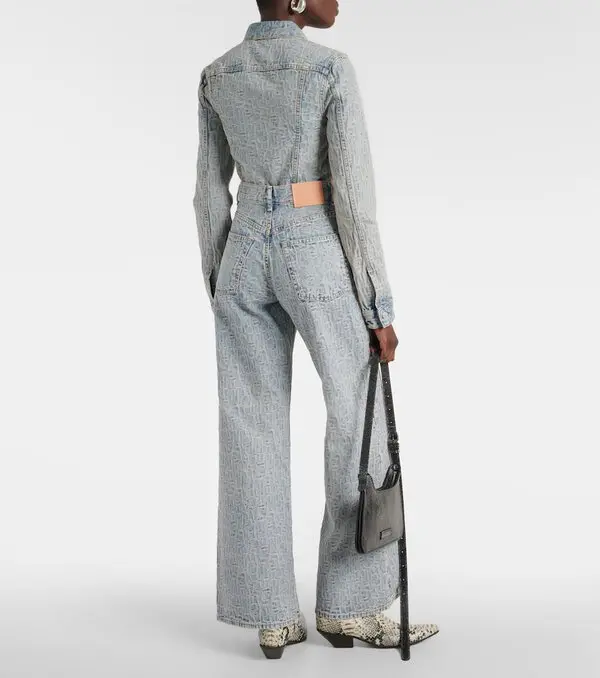 Acne Studios Monogram High-rise Wide-leg Jeans
