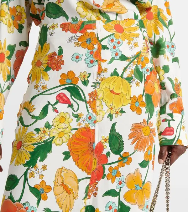 Stella McCartney Floral Cady Maxi Skirt