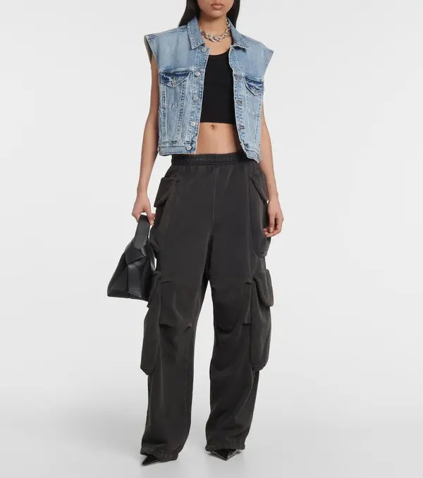 AGOLDE Ribbed Knit Cropped Top