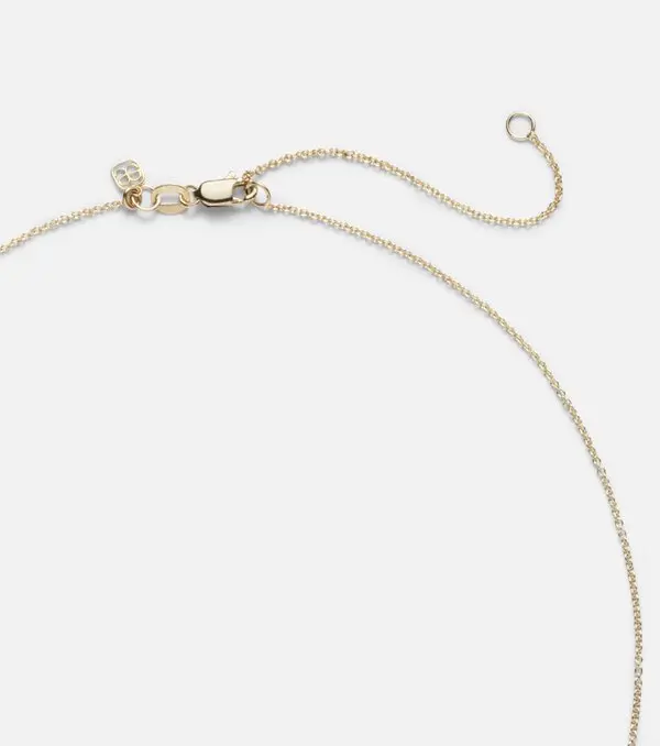 SYDNEY EVAN Love Necklace With Sapphires In 14kt Yellow Gold