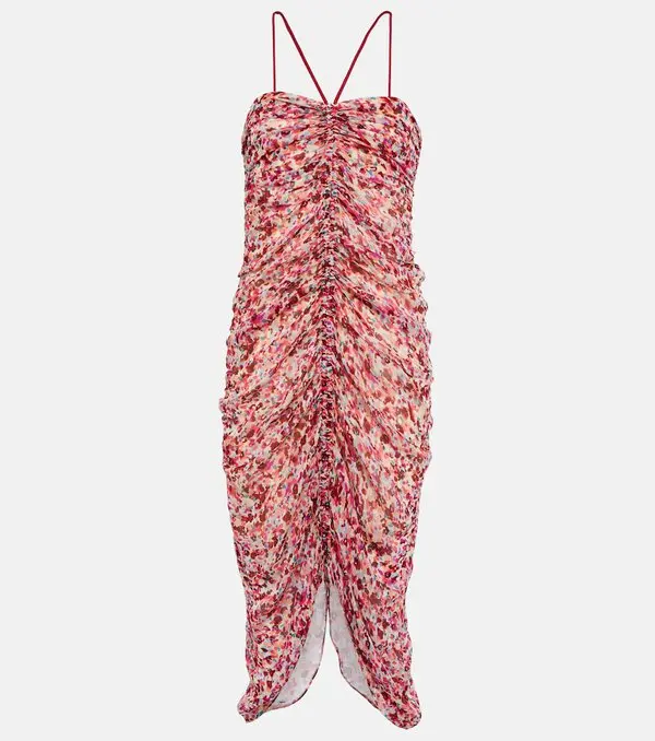 MARANT ETOILE Falone Printed Georgette Midi Dress - Multicoloured