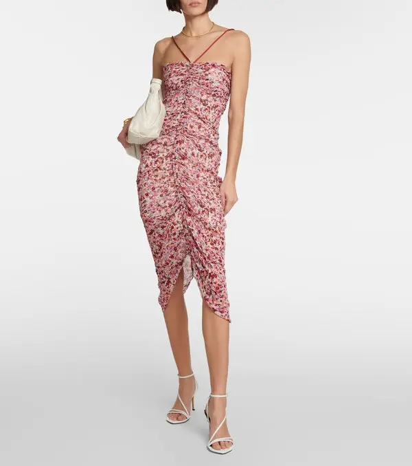 MARANT ETOILE Falone Printed Georgette Midi Dress