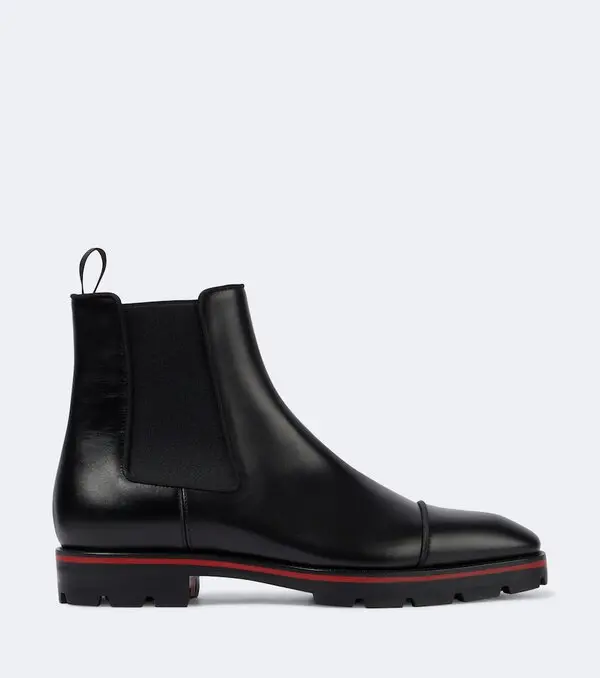 CHRISTIAN LOUBOUTIN Melon Leather Chelsea Boots