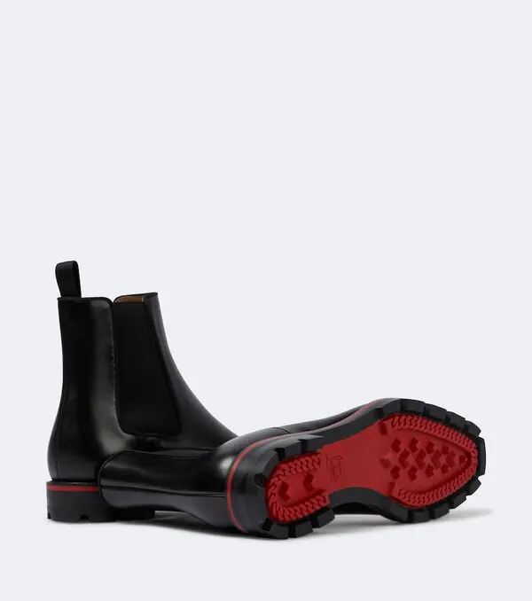 CHRISTIAN LOUBOUTIN Melon Leather Chelsea Boots