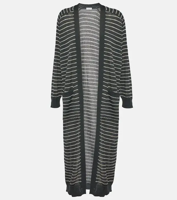 Brunello Cucinelli Dazzling Striped Cotton Cardigan - Multicoloured