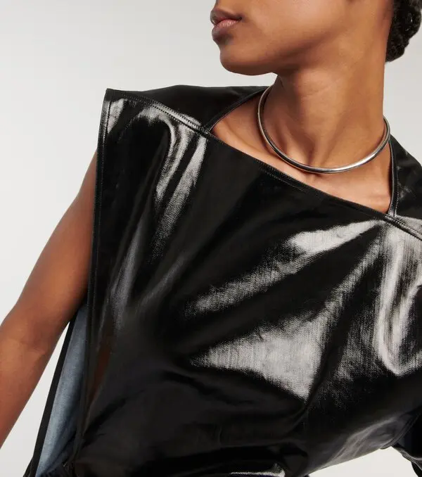 Rick Owens Asymmetrical Denim Gown