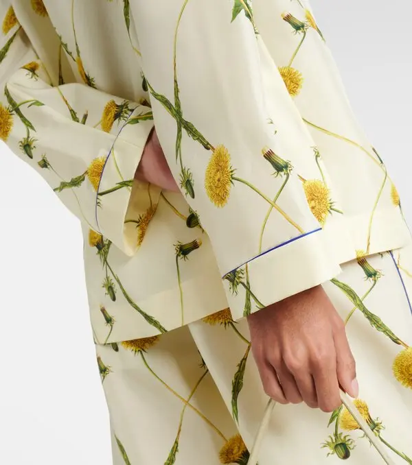 Burberry Floral Silk Poplin Pajama Shirt - Multicoloured