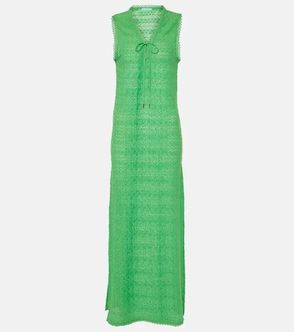 Melissa Odabash Maddie Crochet Maxi Dress - Green