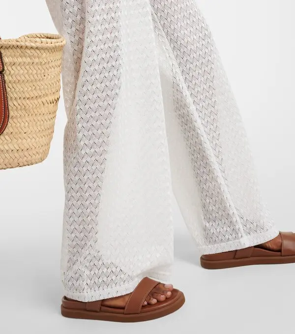 Melissa Odabash Sienna Open-knit Wide-leg Pants