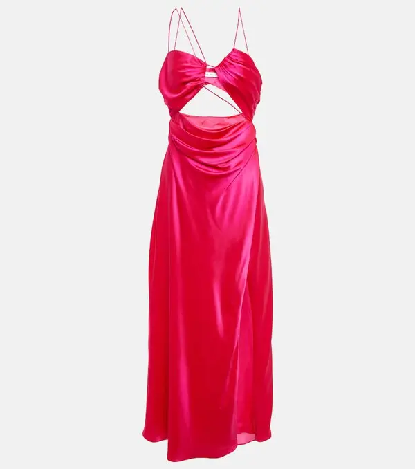 THE SEI Asymmetric Silk Satin Gown