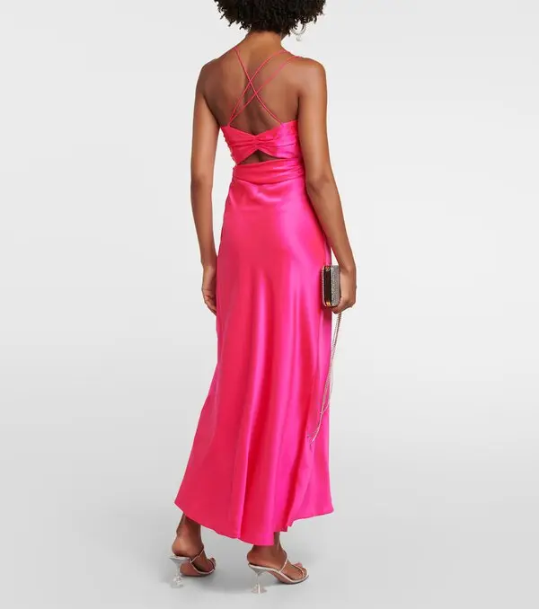THE SEI Asymmetric Silk Satin Gown