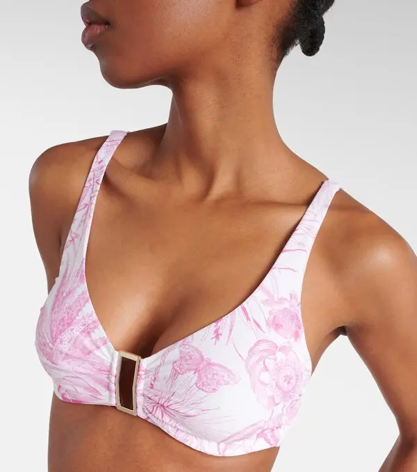 Melissa Odabash Bel Air Printed Bikini Top - Pink