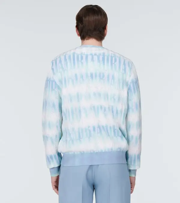 Amiri Logo Cotton And Cashmere-blend Sweater