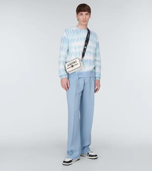 Amiri Logo Cotton And Cashmere-blend Sweater