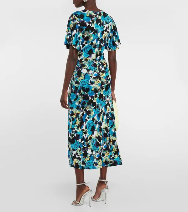 Diane Von Furstenberg Zetna Floral Jersey Midi Dress